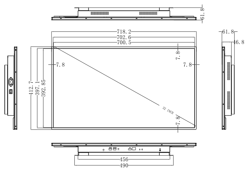 32寸信息发布屏 MW3332-GW - 宇视科技